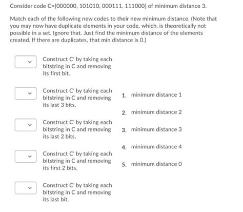 Solved Consider Code C 000000 101010 000111 111000 Of