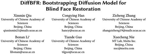 Diffbfr：基于扩散模型的人脸修复，美图and国科大联合提出 Acm Mm 2023 Csdn博客