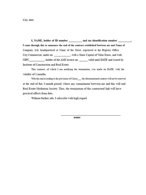 End Of Real Estate Mediation Contract Template Pdf