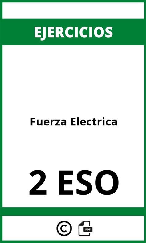 Ejercicios Fuerza Electrica 2 ESO PDF
