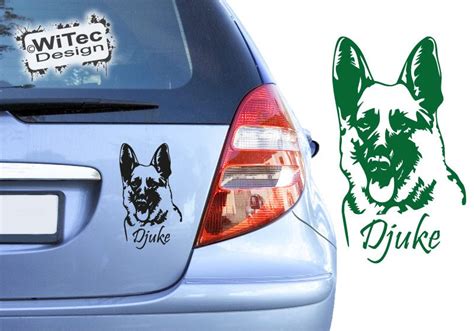 Deutscher Sch Ferhund Name Aufkleber Autoaufkleber