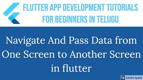 24 navigate and pass data from one screen to another screen in flutter flutter tutorial in