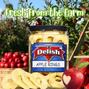 Dried Apple Rings By Its Delish 24 Oz Jumbo Container Soft Moist