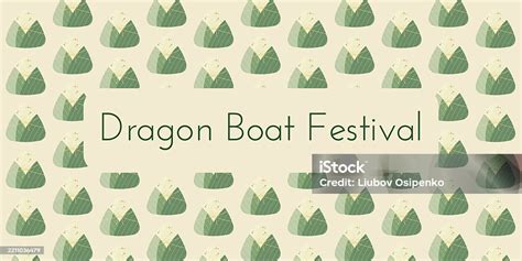드래곤 보트 축제 배경 Zongzi 쌀 대나무 잎 패턴 밝은 녹색 색상 Duanwu 축제에 대한 벡터 일러스트 레이 션 0명에 대한 스톡 벡터 아트 및 기타 이미지 Istock