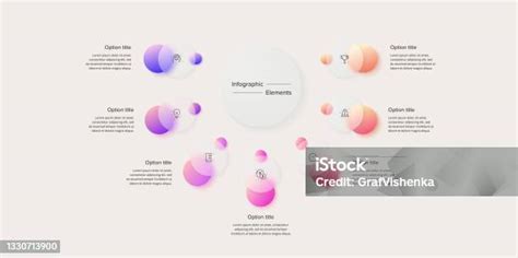 7 단계 원이있는 비즈니스 프로세스 차트 인포그래픽 원형 회사 워크플로 그래픽 요소 회사 순서도 프리젠 테이션 슬라이드 유리 모티즘 디자인의 벡터 정보 그래픽 0명에 대한