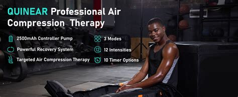 Quinear Professional Leg Recovery System Cordless Air Compression Boots With