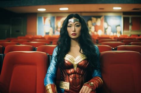 Free Photo Portrait Of Woman Wearing Cool Superhero Suit