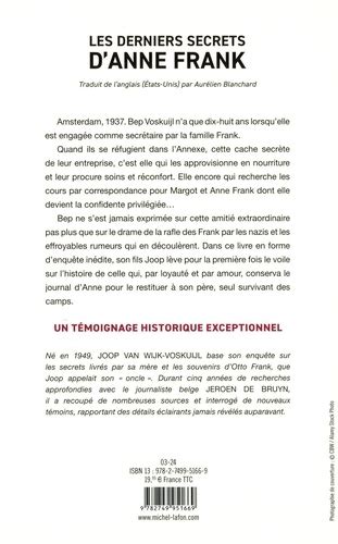 Les Derniers Secrets D Anne Frank De Joop Van Wijk Voskuijl Grand Format Livre Decitre