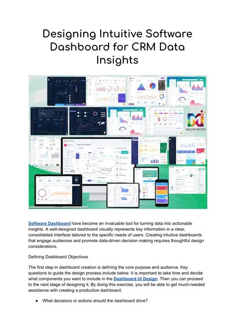 Ppt Designing Intuitive Software Dashboard For Crm Data Insights