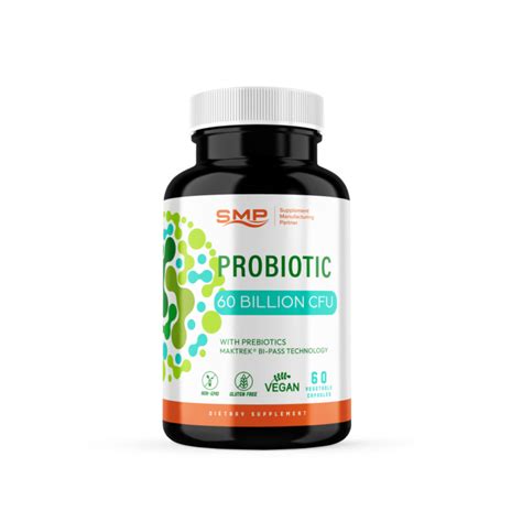 Private Label 60 Billion Cfu Probiotic W Prebiotics Maktrek® Smp Nutra