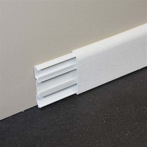 Plinthe Passe Câbles Pvc 80 Mm Frêne Blanc 1 M Cdiscount Bricolage