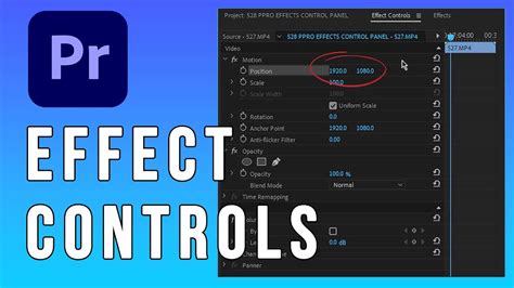 effect controls in premiere pro 2022 bfm 526 youtube