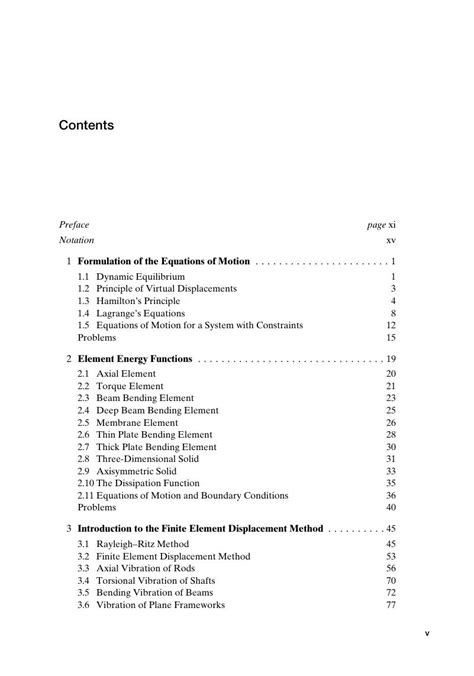 Contents Introduction To Finite Element Vibration Analysis