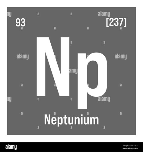 Neptunium Np Periodic Table Element With Name Symbol Atomic Number And Weight Synthetic