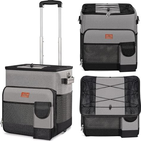Mochila Térmica Aislada Nevera Portátil con Carrito Mochila Térmica Grande de 35 L con