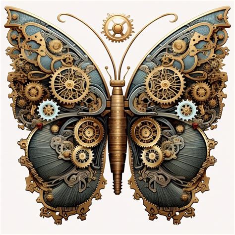 Premium Photo Gears And Gears Are Attached To A Butterflys Wings