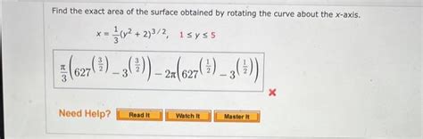 Solved The Given Curve Is Rotated About The Y Axis Set Up Chegg