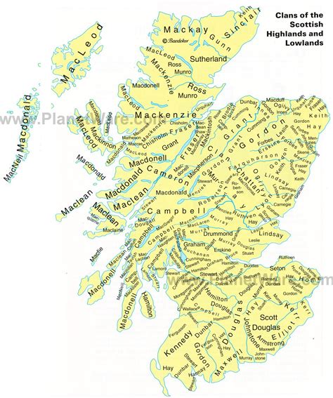 Scottish Clan Map Color 2018