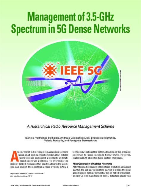 pdf management of 3 5 ghz spectrum in 5g dense networks a