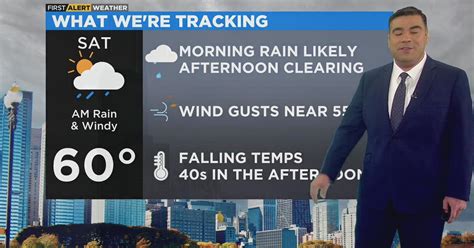 Chicago First Alert Weather Rain Wind On Saturday Cbs Chicago