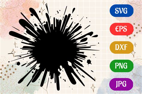 Explosion Black Svg Vector Silhouette Graphic By Creative Oasis