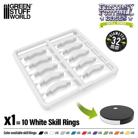 Skill Rings 32mm Weiss Blood Bowl Skill Rings Gsw