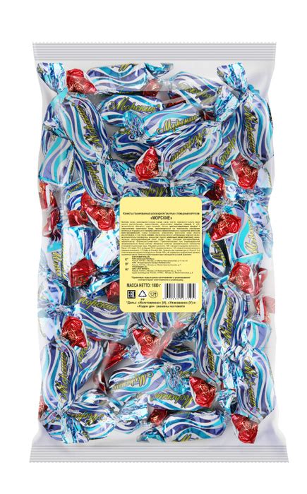 Конфеты Красный Октябрь Морские фасованные 1 кг купить с доставкой по выгодным ценам в