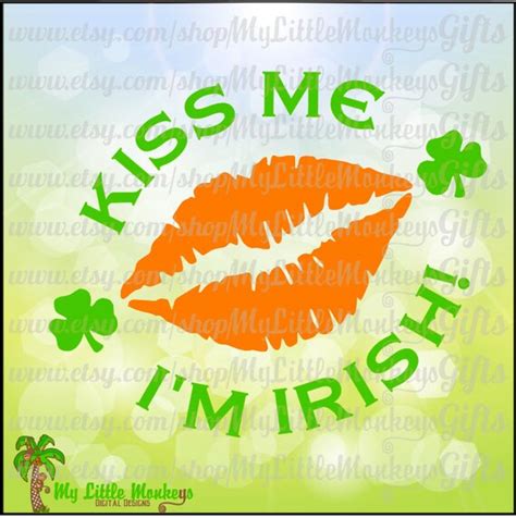 Kiss Me Im Irish Lips St Patricks Day Title Design