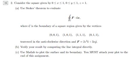 Solved Consider The Square Given By Chegg