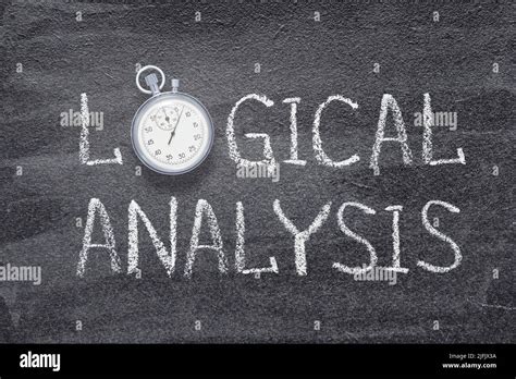 Logical Analysis Phrase Written On Chalkboard With Vintage Precise