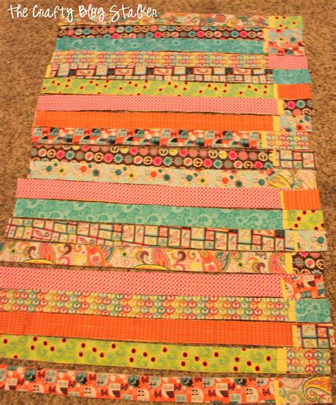 Tutorial Fabric Strip Rag Quilt The Crafty Blog Stalker