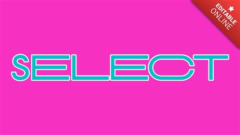 select modern text effect generator