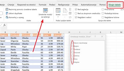 Slicer Modul Za Lepše Filtriranje Podataka U Excel Tabelama