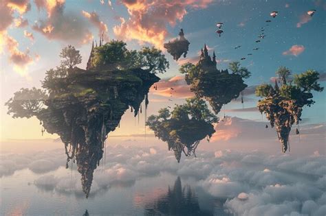 Premium Photo Wander Through A Surreal Dreamscape Where Floating