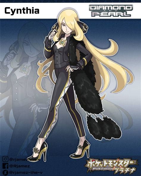 Sinnoh Champion Cynthia Remake By Rjamez The V On Deviantart Pokemon Champions Pokemon