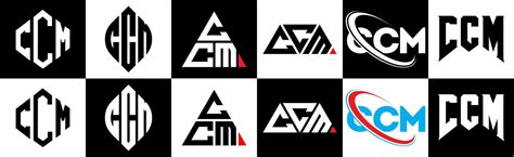 Ccm Letter Logo Design In Six Style Ccm Polygon Circle Triangle