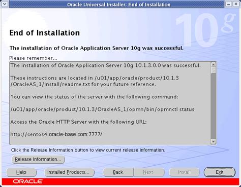 ORACLE BASE Oracle Application Server G Release Installation On Red Hat
