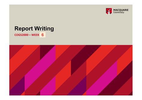 Week6 Report COGS2000 Blank Student Report Writing COGS2000 WEEK 7