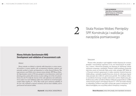 Pdf Money Attitudes Questionnaire Maq Development And Validation Of Measurement Scale