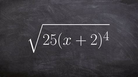 How To Simplify The Square Root Of An Expression With A Binomial Part