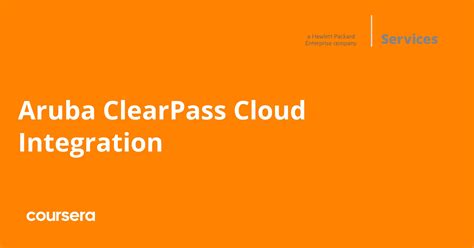 Aruba Clearpass Cloud Integration Coursya