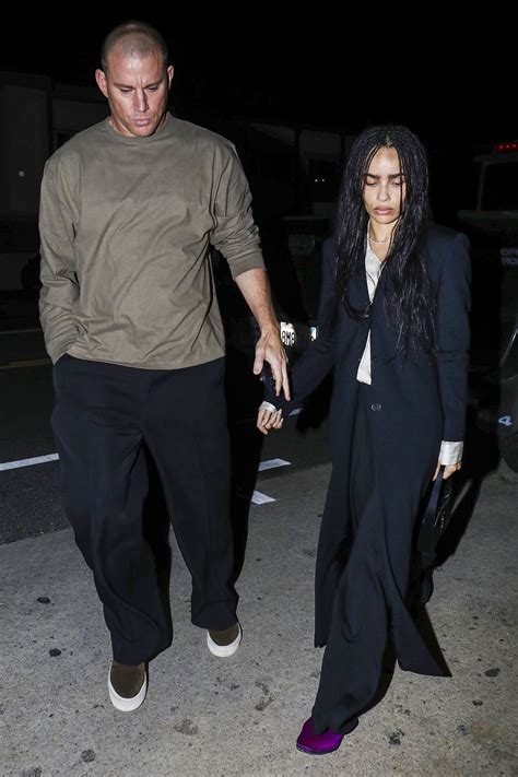 Zoë Kravitz Spices Up Her Date Night Look With Purple Satin Flats