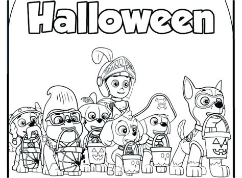 Paw Patrol Halloween Coloring Pages