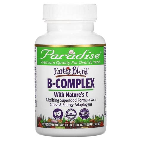 Earths Blend B Complex With Natures C 60 Vegetarian Capsules Online Marketplace Everymarket