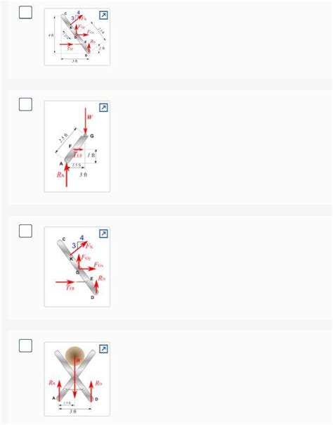 Solved For The Log Brace Shown Select The Set Of Free Body
