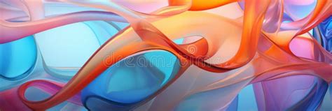 Background Of Cascading Glass Shapes Dynamic Pattern Of Overlapping Wavy Glass Elements Stock