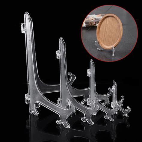 Buy 1pc Clear Plastic Plate Display Stand Picture