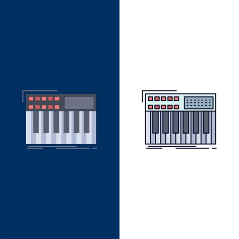 Synth Keyboard Midi Synthesiser Synthesizer Flat Color Icon Vector Vector Art At Vecteezy
