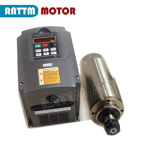CNC Water Cooled Spindle Motor 2 2KW 220V ER20 HY Inverter VFD For CNC
