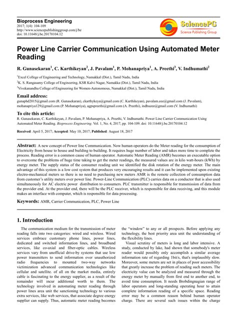 Pdf Power Line Carrier Communication Using Automated Meter Reading
